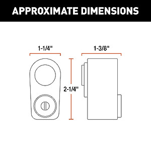 CURT 23562 Spare Tire Lock, Chrome