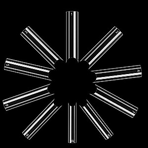 500 Pcs Clear Extra Long C Curve False Nail Tips,XXL Deep C Curve Acrylic Fake Nail Tips with Bag for Nail Salon and DIY, Extra Long French Nail Tips Half Cover Straight Square Nail Tips 10 Sizes