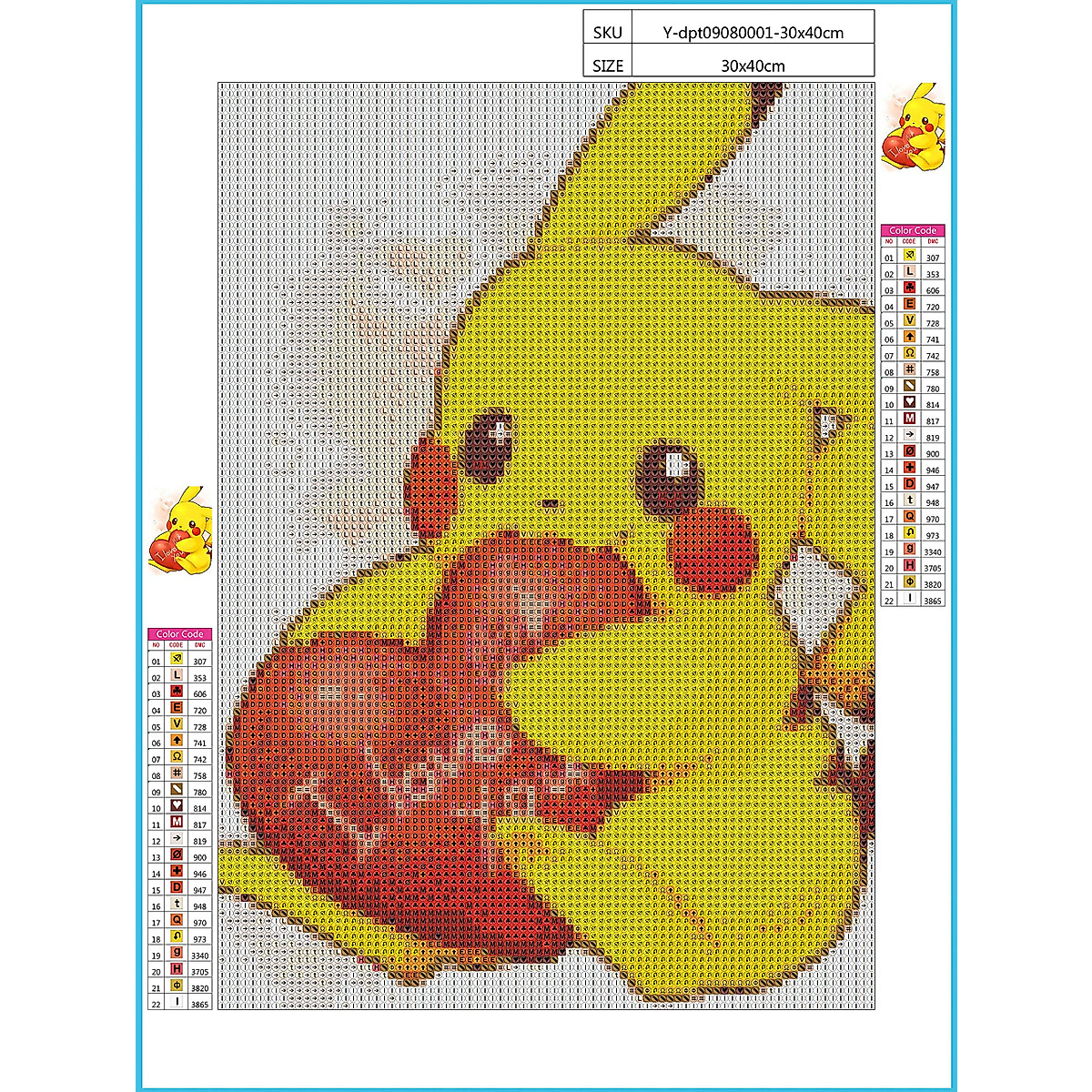 5D Diy Diamond Painting Cartoon 12x16 inch Round Drill Rhinestone Embroidery for Wall Decoration