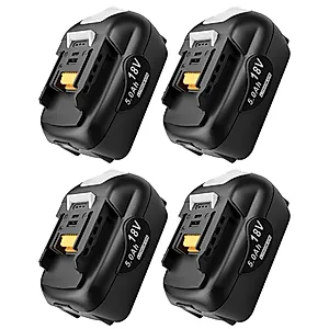 COOMYXIN Genuine Capacity 4 Pack 5Ah 18V Battery Replacement for Makita 18v Battery - Real Capacity Lithium Ion Batteries Compatible with All Makita 18V Cordless Power Tools
