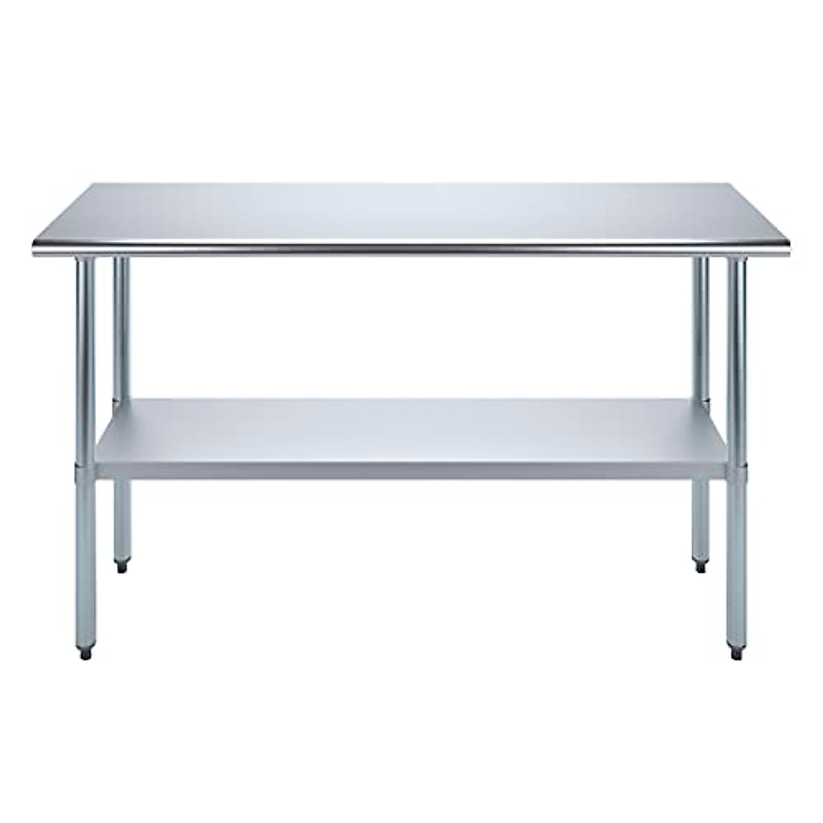 AmGood Stainless Steel Work Table with Undershelf | Kitchen Island Food Prep | Laundry Garage Utility Bench | NSF Certified (60" Long x 18" Deep)