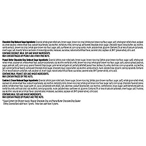 Quaker Chewy Lower Sugar Granola Bars, 3 Flavor Variety Pack, 58 Count (Pack of 1)