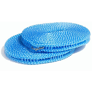 2 Pack Clotheslines Windproof Clothesline Portable Clothes Line for Travel Camping Outdoor Indoor Drying Lightweight Sturdy Adjustable (5m+5m)