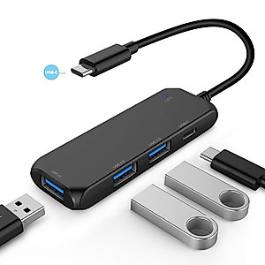 USB C Hub 4-Port Splitter Expansion Cable Adapter Compatible with USB 2.0/1.2/1.0 Supports commonly Used USB Devices Such as Mouse and Keyboard, USB Fan