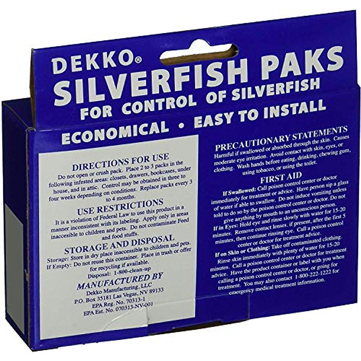 Dekko Silverfish Packs, 2 Boxes - Includes the SJ pest guide eBook