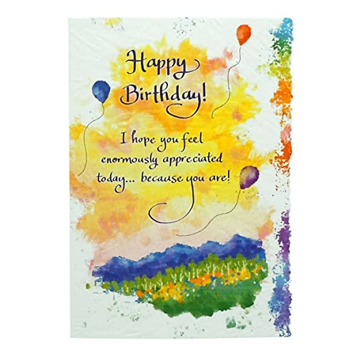 Blue Mountain Arts Birthday Card Assortment—4 Unique Greeting Cards with Uplifting Happy Birthday Wishes for the Special People in Your Life