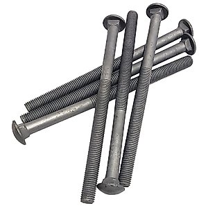 5/8" - 11 x 10 Carriage Bolt | Round Head | Hot Dip Galvanized | 15pcs Box