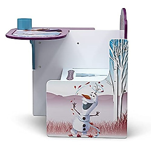 Delta Children Chair Desk with Storage Bin + Design and Store 6 Bin Toy Storage Organizer, Disney Frozen (Bundle)