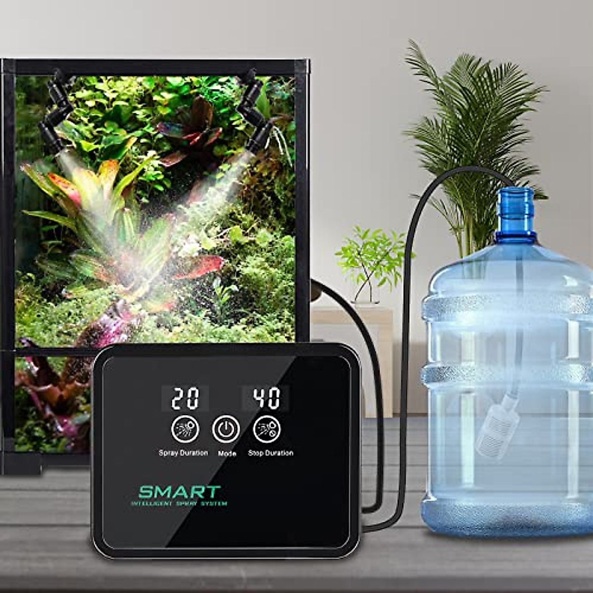 FORKPIE Reptile Mister Automatic Reptile Humidifiers Misting System Reptile Fogger Humidifiers Smart Timing Rainforest Sprayer, Timer Misting System for Reptiles Amphibians Breeding Plants Watering