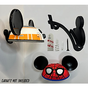 Ear Hat Wall Mount Display Compatible with Disney Ears, Black