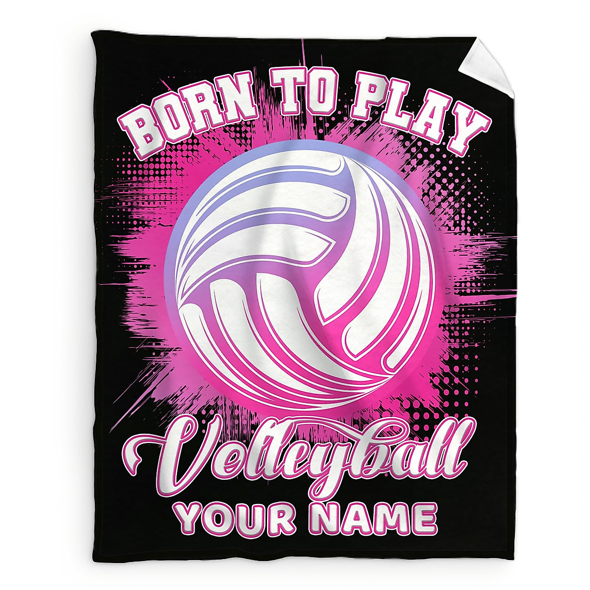 Custom Volleyball Throw Blanket - 60x50 Inches Throw Size Blanket for Teens, Girls - Cozy Comfortable Blankets for Bed, Couch - Volleyball Blanket Gift for Volleyball Team
