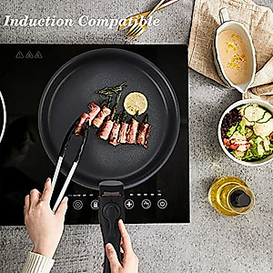 Xeeyaya 7 Pieces Nonstick Pot and Pan set with Removable Handle,Detachable Kitchen cookware sets,Stackable Pots And Pans Set Dishwasher safe for Induction Gas RVs Camping