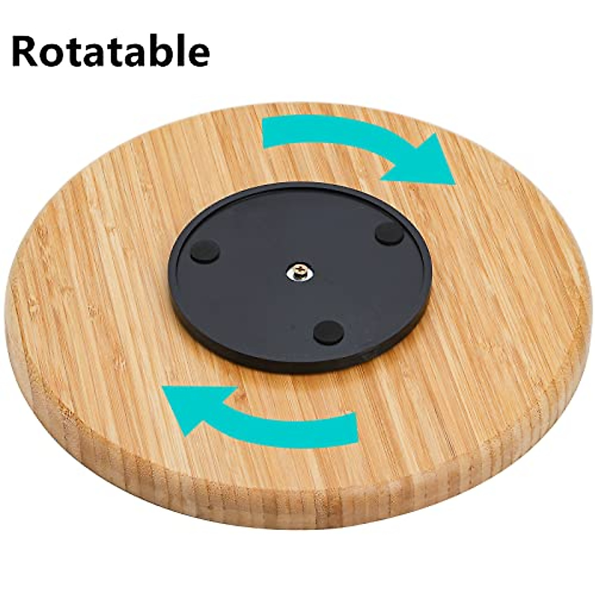 Dicunoy Divided Serving Tray, 13'' Veggie Tray Container Bowls, Lazy Susan Relish Sectional Snack Tray with 7 Moveable Compartment for Candy, Appetizer, Fruit, Nuts, Parties