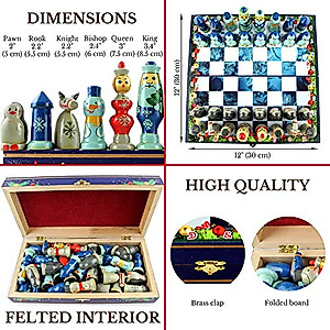 Chess for Kids - Christmas Chess Board for Kids - Childrens Games - Wizard Chess Set for Kids