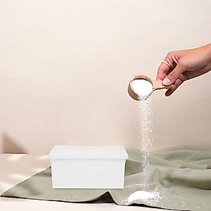 JOINPAYA Box Sheet Laundry Storage Box Drawer Organization Bucket Storage Container Laundry Powder Bin Laundry Powders Holder Sundries Storage Bucket White With Cover Plastic Drum