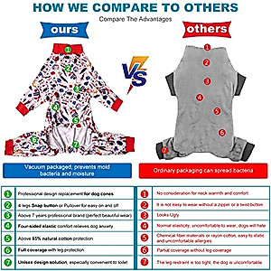 LovinPet Dog Pajamas Size XXL - Space Snow Prints, Lightweight Pullover Large Puppy Pajamas, Full Coverage Dog Pjs, Large Dog Onesie,White XXL