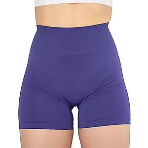 AUROLA Intensify Workout Shorts for Women Seamless Scrunch Short Gym Yoga Running Sport Active Exercise Fitness Shorts(S,Very Peri)