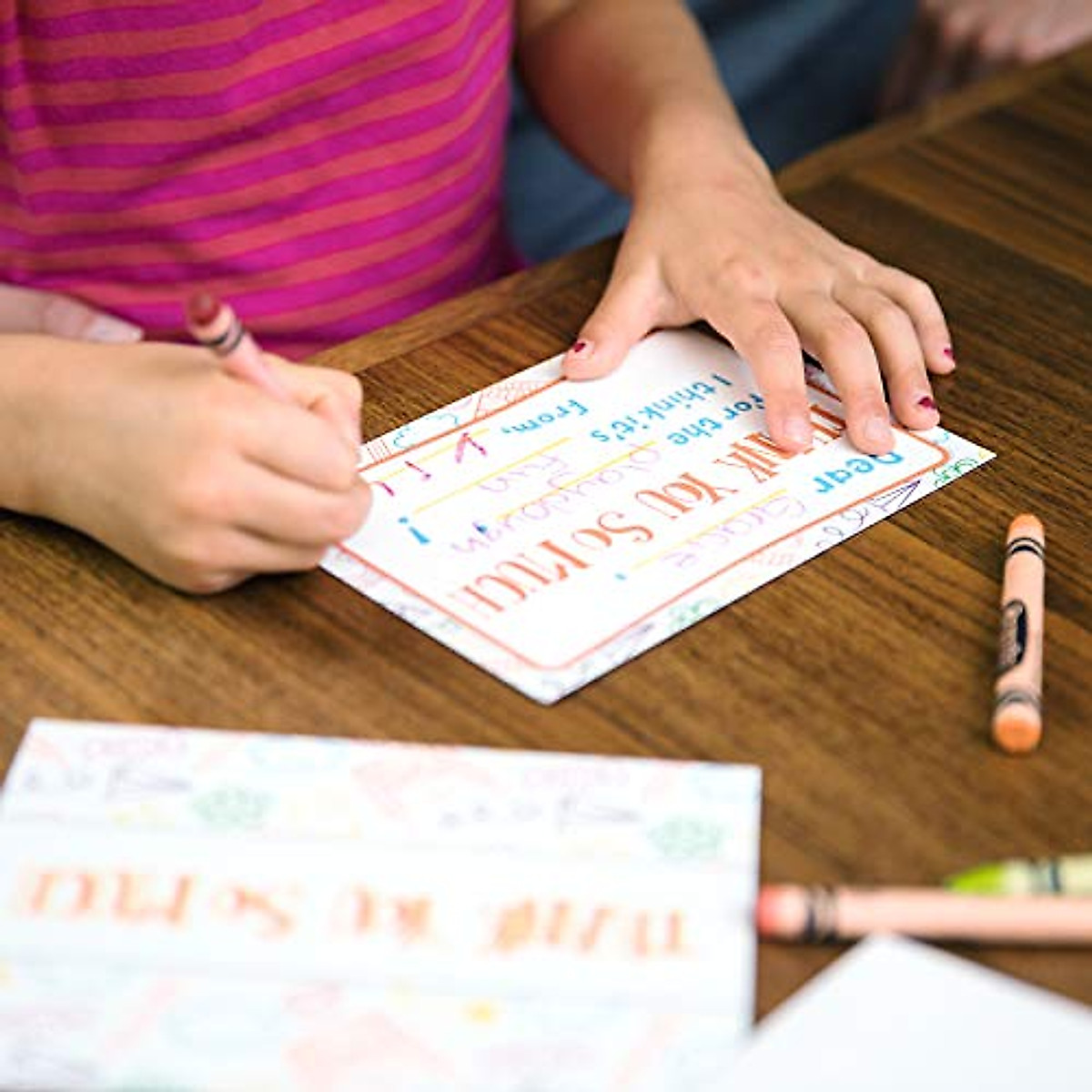 Drake Mason Kids Thank You Cards, 25 Fill in The Blank Thank You Cards for Kids, Children, Toddlers, Boys & Girls - Thank You Notes with Envelopes