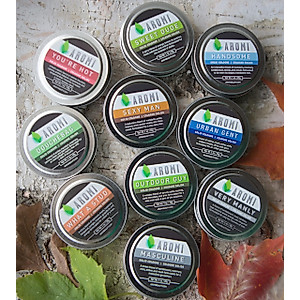 Aromi Solid Cologne | Woodsy Men's Fragrance, White Pepper, Musk, and Cedar Scent, Vegan, Cruelty-free, Travel, Gift, Day, Night, Concentrated (Urban Gent)