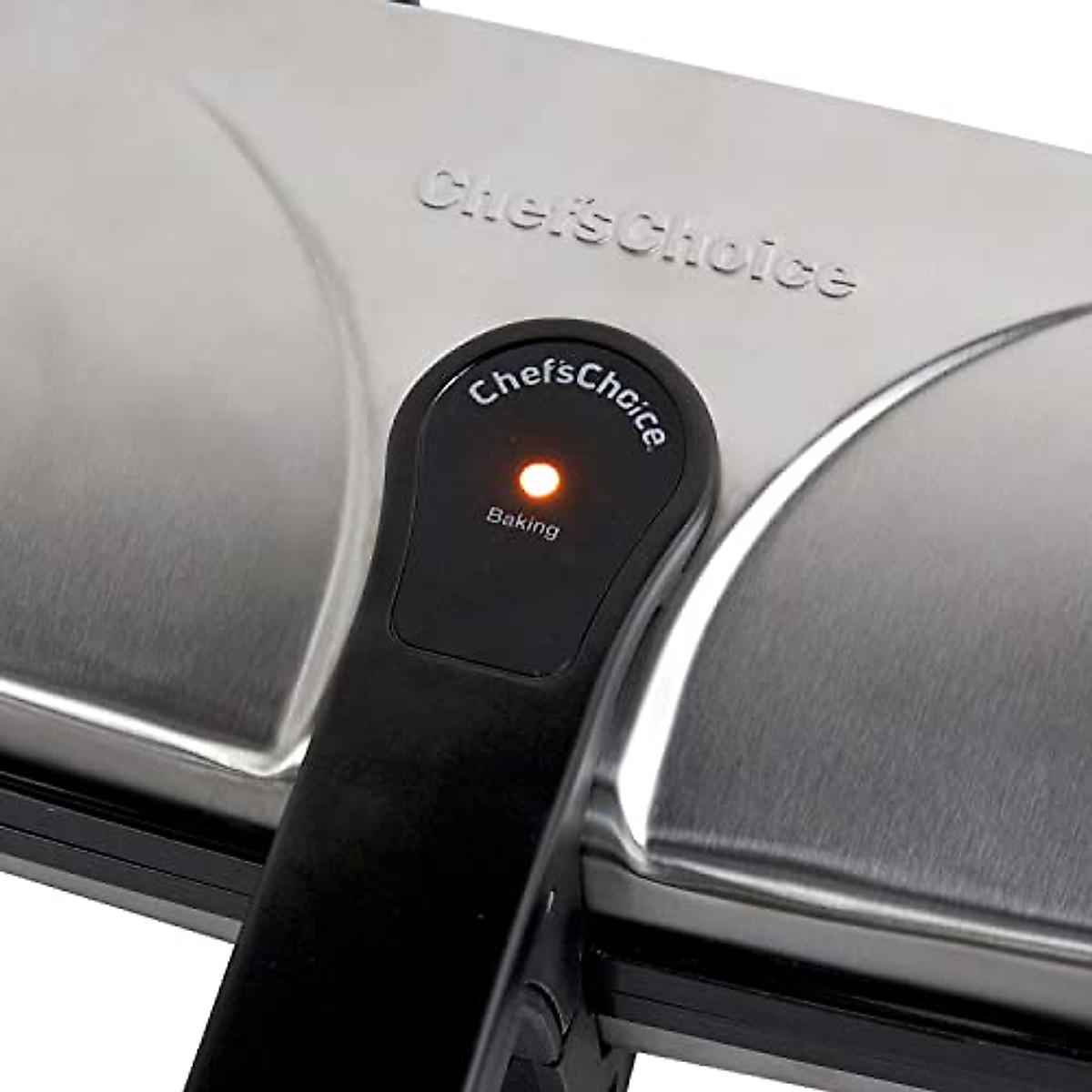 Chef's Choice Pizzelle Maker Toscano PizzellePro Features Nonstick Surface and Even Heating for Two Baked Treats in Seconds, 2-Slice, Silver