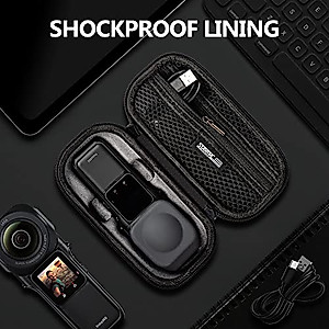 Tomat Camera Carrying Case+Tempered Glass Screen Protector for Insta360 ONE RS Camera