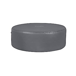 Bestway SaluSpa San Diego UltraFit EnergySense Inflatable Hot Tub Spa (77" x 26") | Portable Hot Tub with Energy-Efficient Cover and Built-in Pump | Fits Up to 4-6 Persons | Brown Wood