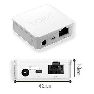 VONETS VAR11N-300 Portable WiFi Router 2.4GHz WiFi Bridge Wireless Repeater WiFi Hotspot to Ethernet WAN/LAN 2 RJ45 Ports(10/100Mbps) DC/USB Powered for Hotel IP Printer Network Devices