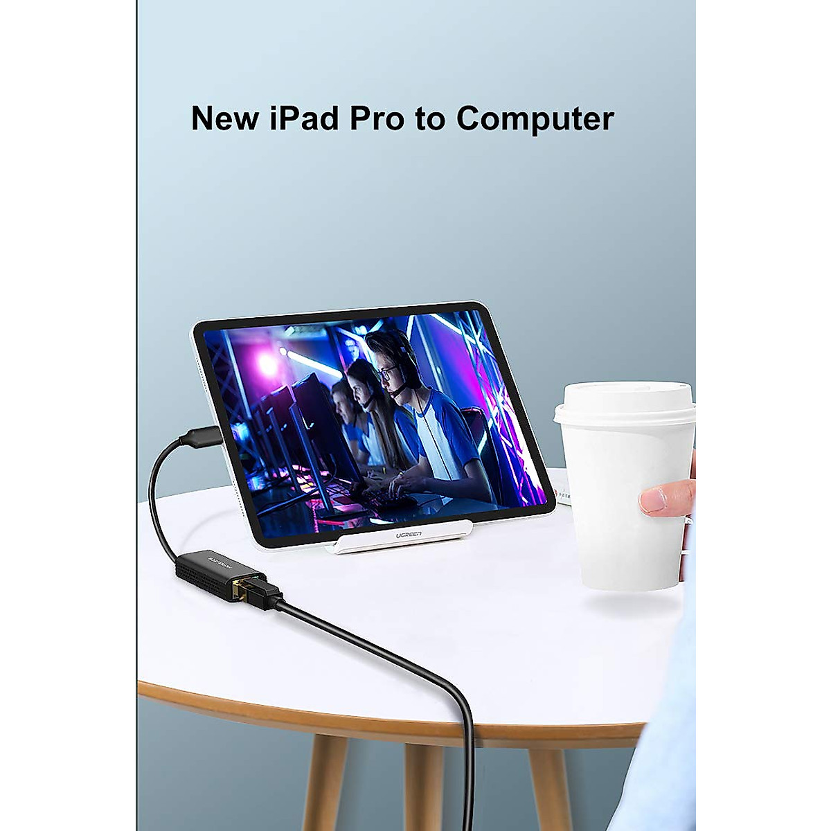 USB C to Ethernet Adapter, Morelecs USB C to Gigabit Ethernet LAN Network Adapter Ethernet to USB C Compatible with MacBook Pro/Air, Dell XPS,Surface Book 2, iPad Pro and More