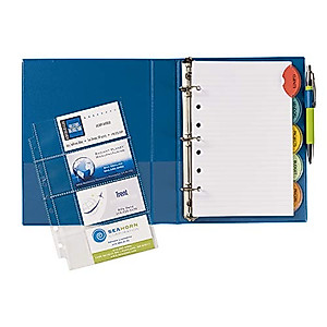 Avery Mini Durable 3 Ring Binder, 1" Round Rings, Holds 5.5" x 8.5" Paper, 1 Painted Floral Binder (18444)