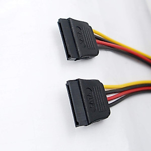 JacobsParts SATA Power Splitter Cable 15-Pin Male to Female