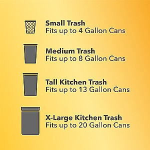 Glad ForceFlex MaxStrength Tall Kitchen Drawstring Trash Bags, 13 Gallon, Fresh Clean Scent with Febreze Freshness, 34 Count