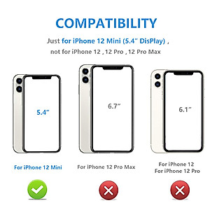 ONETOP Compatible with iPhone 12 Mini Wallet Case with Card Holder, PU Leather Kickstand Card Slots Case, Double Magnetic Clasp and Durable Shockproof Cover 5.4 Inch(Blue)