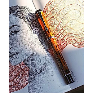 Conklin Duragraph Amber Fountain Pen, Med Nib (CK71342)