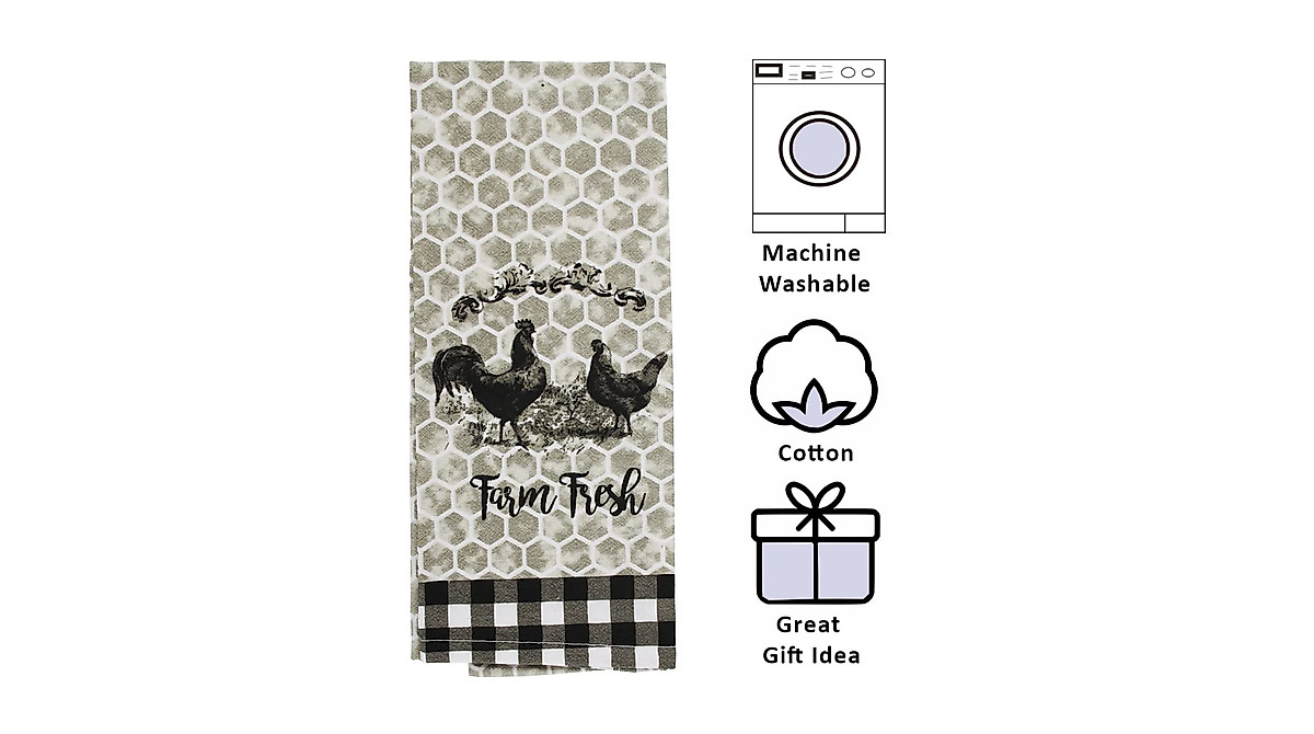 Buffalo Plaid Kitchen Towels Set of 8 - Cute & Colorful