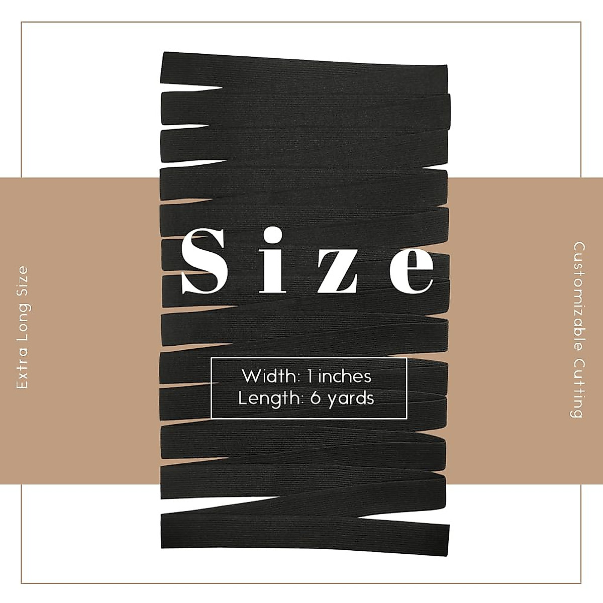 Dreamlover Elastic Band for Wig, Wig Band for Laying Edges, Lace Melting Band, Black Elastic Band for Sewing, 1 Inch x 6 Yard