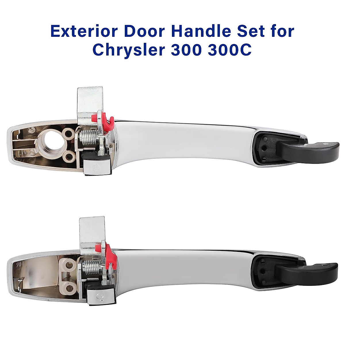 Lcyolada 4Pcs Exterior Door Handles for Chrysler 300C 2005 2006 2007 2008 2009 2010, Dodge Magnum 2005-2008 & Charger 2007,CH1310142, 5065801AG