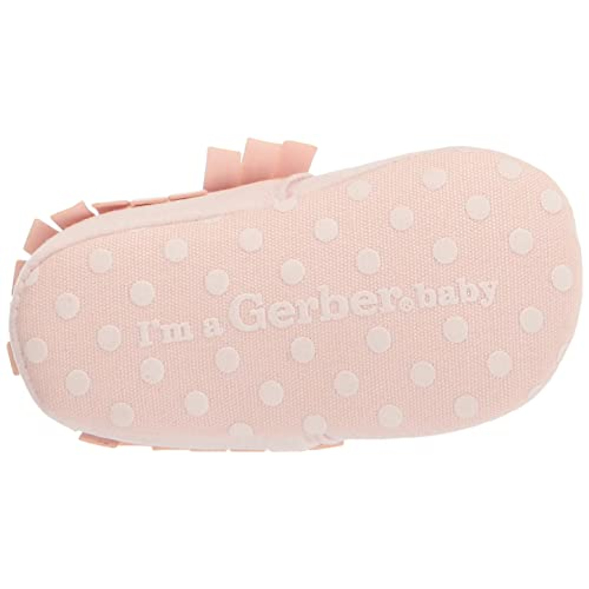 Gerber Baby Moccasins Crib Shoes Newborn Infant Neutral Boys Girls, Pink Fringe, 3 6 Months Unisex
