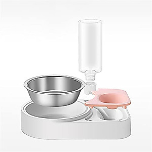 ZLXDP Double Pet Bowls Dog Food Water Feeder Pet Drinking Dish Feeder Cats Puppy Feeding Supplies Small Dog Accessories Stainless Steel (Color : Blue)