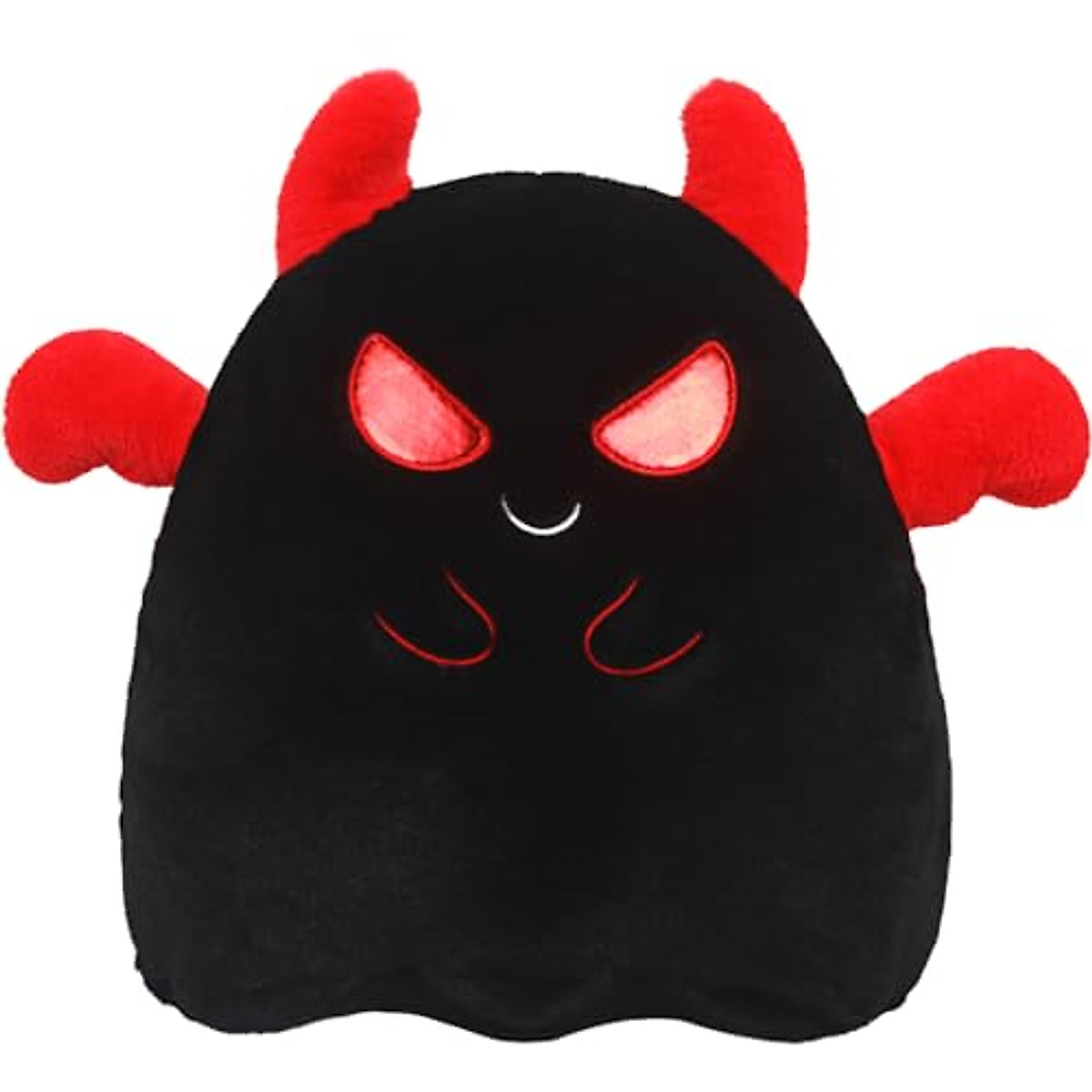 ARELUX Cute Ghost Plush Pillow,Soft Black Devil Pillow Stuffed Animals Plushies Kawaii Doll Toy Funny Room Decor Birthday Friends Family Member 18in