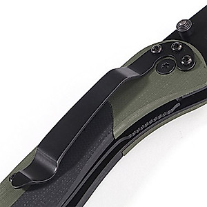 COOL HAND 6001GB-BS 3'' 440SS Steel Blade G10 Handle Liner Lock Pocket Knife, Black