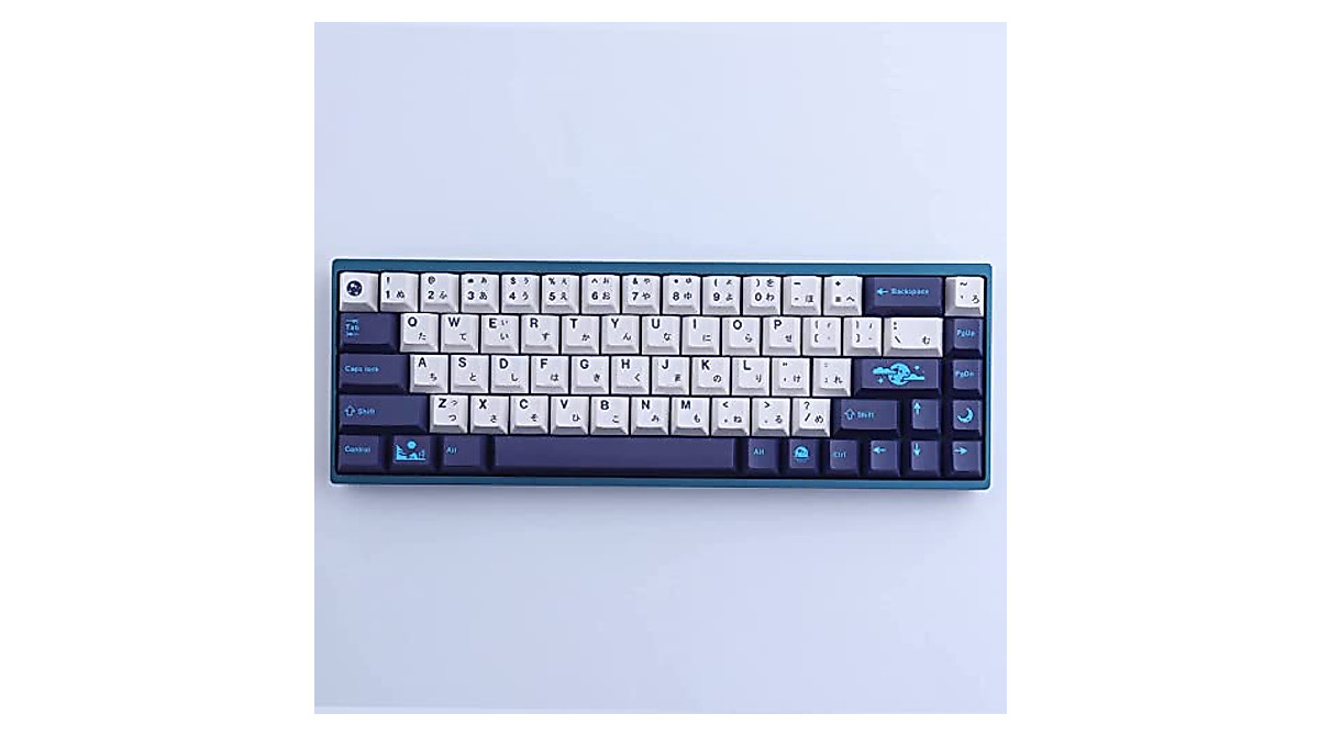 JOMKIZ 134 Keys Blue Moon Keycaps for Mechanical Keyboards
