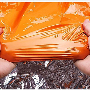 2pcs Emergency Blanket Poncho, 39.3 x 53inch Thermal Mylar Space Blanket Rain Ponchos Survival Gear and Equipment for Outdoor Activity Camping Hiking