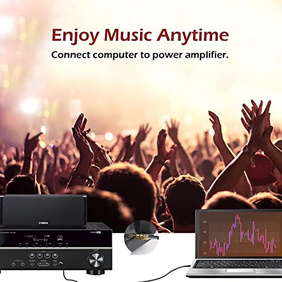 Neasy 6.35mm (1/4 inch) Male to 3.5mm (1/8 inch) Female Stereo Headphone Audio Jack Adapter Plug, 1/4 inch to 3.5mm Adapter Stereo for Aux Cable, Guitar Amplifier, Speaker, Digital Piano Amp - 6 Pack