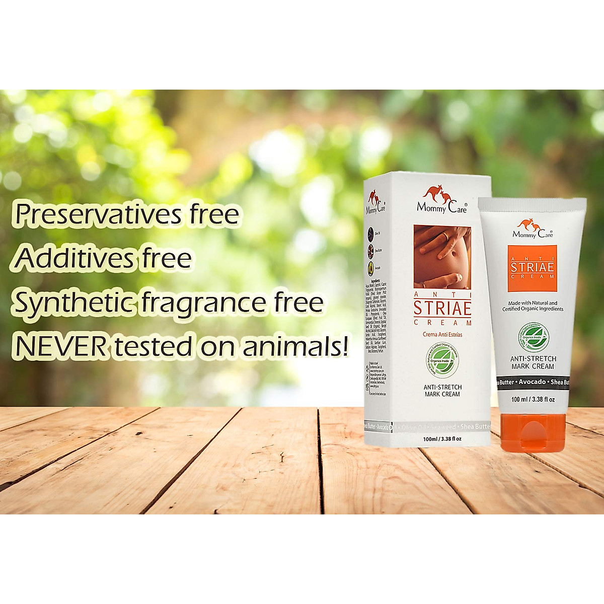 Stretch Mark Remover For Pregnancy, Anti Striae - Anti Stretch Marks, All Natural Organic Maternity Stretch Mark Prevention Lotion With Laminaria seaweed, Shea Butter Avocado and Olive Oil 3.38 fl oz