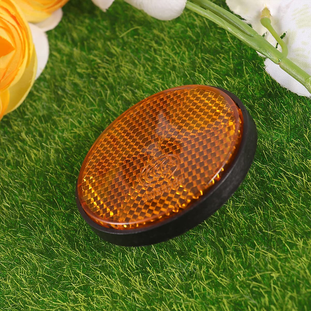 Veemoon Bike Front and Rear Reflectors Handlebar Reflector 2pcs 6mm Bicycle Seatpost Safety Warning Reflectors for Cycling Accessories Orange