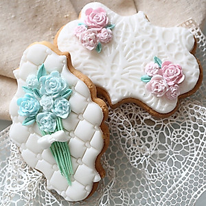 Plaque Frame Cookie Cutter 4Pcs/Set, Stainless Steel Pastry Biscuit Cookie Cutter Set Fondant Pancake Cutters Mold (Style 1)