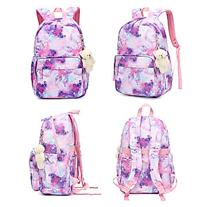 Galaxy Pattern Backpack Kids Backpack for Girls Lightweight Preschool Backpack for Toddlers Boys Girls (12M+) Ages