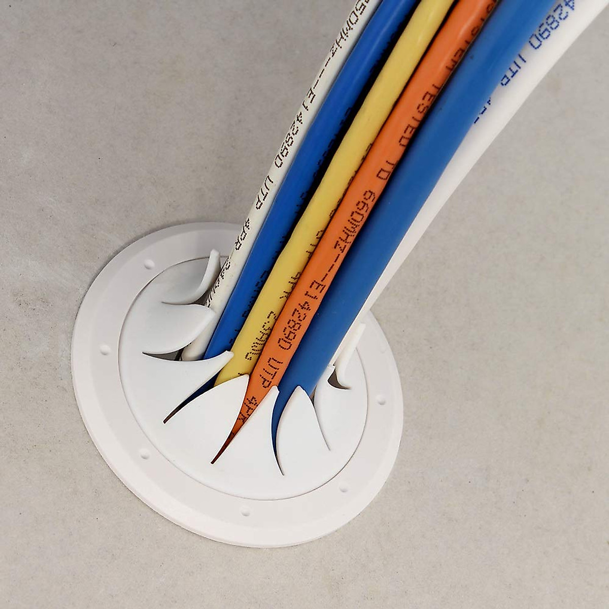 Construct Pro Speedy’Z Spring-Lock 2” Cable Pass Through Port (White | Each)