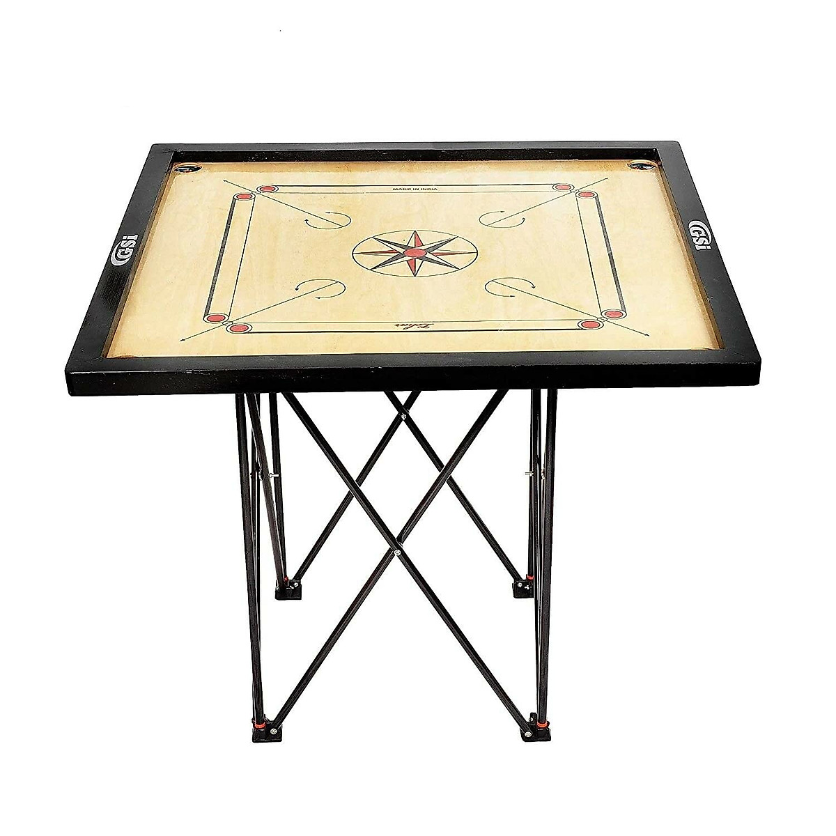 AnNafi® Carrom Stand | Professional Carrom Board Stand | Easy Adjustable & Foldable Four Fold Stand with Compact Design | Combination of Full Size Metal Pipe, Iron Rod & PVC | Indoor Games Fun Durable Strong