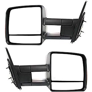 Kool Vue Driver & Passenger Side Power Heated Towing Mirrors for Toyota Tundra 2007-2021 With Signal Light Textured Standard Cab